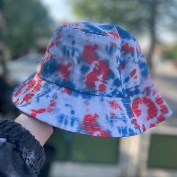 Accessories | Labor Day Red White And Blue Tyedye Bucket Hat | Poshmark